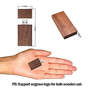 USB 16GB Flash Drive 10 Pack, EASTBULL Wooden USB Flash Drives Thumb Drives Memory Stick USB 2.0 Pen Drive for Date Storage