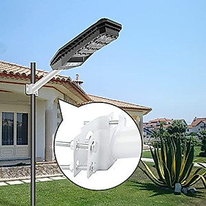 MiDive Street Light Pole, Solar Light Extension Mounting Arm for Outdoor Lighting,Pole Mounting Bracket,Metal Street Lights Bracket Waterproof and Rustproof Used for Barn Lamps,Post Trees,Fence