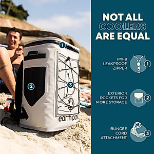 Earth Pak Loch Series Cooler Backpack - Holds 24 Cans, Waterproof, Comfortable, Extra Storage