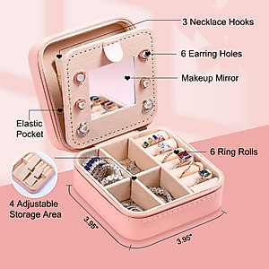 Parima Jewelry Organizer Box, Small Jewelry Box for Women Girls Initial Q Travel Jewelry Case Small Jewelry Box Jewelry Travel Case Jewelry Box Organizer Mini Travel Jewelry Case Travel Jewelry Box