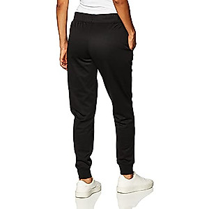 Hanes womens Sport Performance Fleece Jogger With Pockets Pants, Black Solid/Black Heather, X-Large US