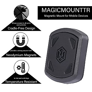 AICEL Magnetic Phone Car Mount, Cell Phone Holder for Vehicle Window Dashboard, 360° Adjustable and Self Adhesive, Car Accessories Automobile Cradles for Smartphones Tablets