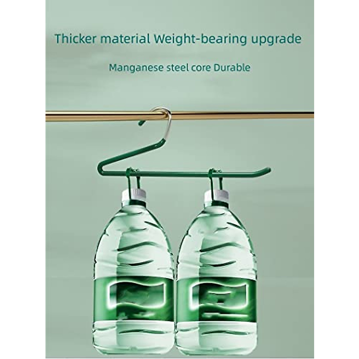 Goose Shaped Non-Slip Trouser Rack 13.8 * 4.3 inch (10 Pieces) Hanger, Thickened Stainless Steel Z-Shaped Hanger Suitable for Scarves/Ties/Accessories/Pants (Green)