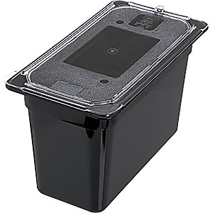 Carlisle FoodService Products 10276U07 Polycarbonate Universal Flat Lid, 12-3/4" Length x 7" Width x 7/16" Height, Clear, For TopNotch One-Third Size Food Pans (Case of 6)