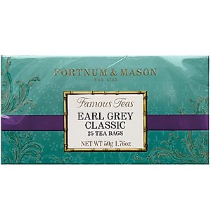 Fortnum and Mason British Tea. Earl Grey Classic 25 Count Tea Bags (1 Pack) USA