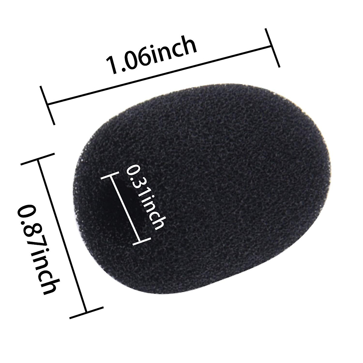 Sunmns 20 Pack Mini Size Lapel Headset Microphone Mic Windscreen Foam Cover, Black