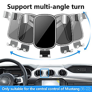 LUNQIN Car Phone Holder for 2016-2023 Ford Mustang Auto Accessories Navigation Bracket Interior Decoration Mobile Cell Phone Mount