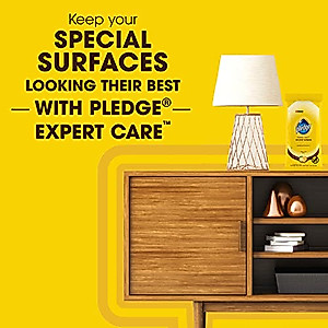 Pledge Expert Care Wood Wipes, Shines and Protects, Removes Fingerprints, Lemon Scent, 24 Wipes