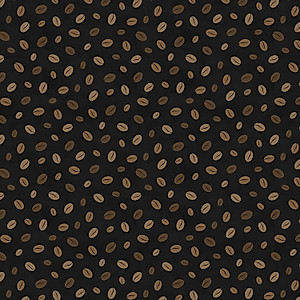 Wilmington Coffee Life 82672 922 Black Coffee Bean Toss Cotton Fabric