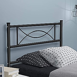 Platform Steel Bed Frame Twin Size Bed Mattress Foundation Support with Headboard and Footboard No Box Spring Need Metal Platform