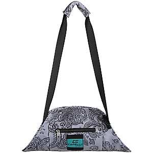 Capelli Sport Yoga Mat Bag Sling, Travel Yoga Mat Strap Carrier Bag with Mandala Pattern, Grey
