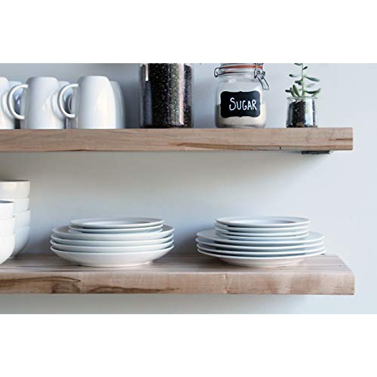 Urban Legacy Modern Hardwood Deep Shelves | Set of 2 | New Wood | Wormy Maple | Furniture Grade Clear Coat | Sturdy High Weight Capacity (36" x 11" x 2")