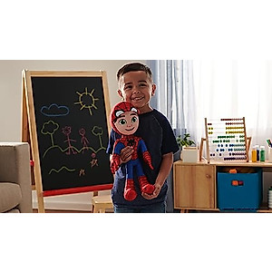 Spidey and His Amazing Friends Marvel’s Feature Plush Spidey Secret Hero Reveal - 16” Plush with Sounds - Toys for Kids Ages 3 + - Superhero Toys for Kids 3 and Up