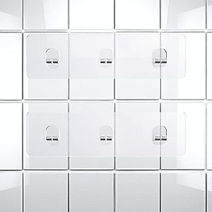 RISETEX 2 Packs Shower Caddy Adhesive for Replacement,Strong Sticky Waterproof Wall Adhesives Transparent No-Trace No-driling Wall Stick Adhesives Hook Strip for Shower Caddy,Bathroom Storage Shelves
