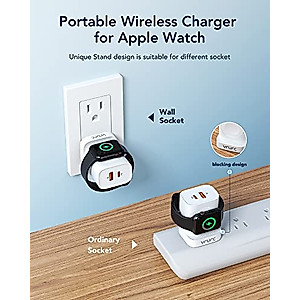 VRURC for Apple Watch Charger, PD 20W Fast Charging Block with Foldable Plug, USB C Wall Charger Power Adapter with Dual Port Compatible with iPhone, Samsung, Android,Tablets-White