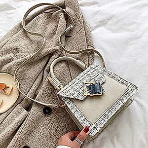 Goodbag Women Crocodile Pattern Leather Clutch Purse Detachable Shoulder Strap Tote Handbag, Coffee