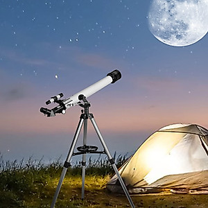 Telescope 60AZ Refractor Telescope Scope - 60mm Aperture and 700mm Focal Length, Multi-Layer Green Film, with Digiscoping Adapter for Photography