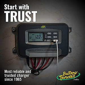 Battery Tender 30 AMP PWM Solar Charge Controller for 12 Volt/24 Volt Lead Acid, Gel, and AGM Batteries and 12 Volt Lithium Batteries