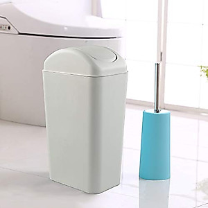 Farmoon Slim Trash Can, 14L Modern Swing Wastebasket Paper Dustbin/Waste Bin