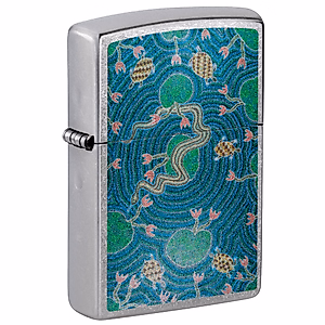 Zippo John Smith Gumbula Snake & Turple Design Street Chrome Pocket Lighter