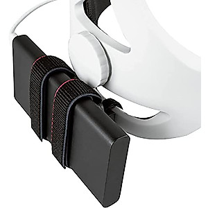 SINWEVR Power Bank Battery Strap Holder Compatible for Quest 2 / Quest/HTC Vive/Other 3rd Party Head Strap,Extending VR Game Playing Time(Power Bank Not Included)