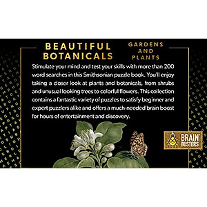 Smithsonian Word Search Gardens & Plants - Beautiful Botanicals Spiral-Bound Puzzle Multi-Level Word Search Book for Adults Including More Than 200 Puzzles (Brain Busters)