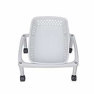 Ruishetop 3 Layers Plastic Rolling Storage Cart Vegetable Organizer Shelf Rack Storage Tower Utility Cart with Wheels and Removable Baskets, for Kitchen Laundry Room Bathroom Office Home (White)