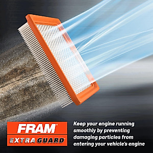 FRAM Extra Guard CA11050 Replacement Engine Air Filter for Select Chrysler, Dodge, Ram and Volkswagen (3.6L) Models, Provides Up to 12 Months or 12,000 Miles Filter Protection