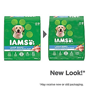 IAMS Adult High Protein Large Breed Dry Dog Food with Real Chicken, 30 lb. Bag