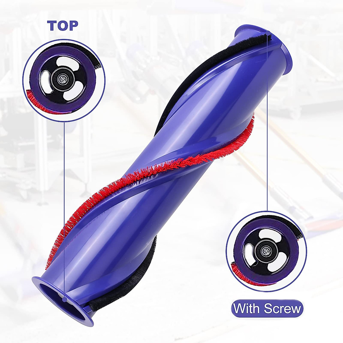 Roller Brush Replacement for Dyson V10 Cordless Vacuum Cleaner Part, Brushroll Roller Brush Bar Replacement Attachment Compatible with Dyson V10 (For Dyson V10)