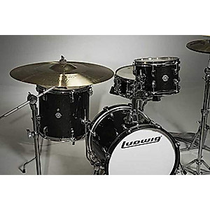 Ludwig LC2791 Breakbeats by Questlove 4-Piece Drum Set Shell Pack, Black Sparkle