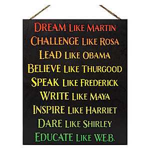 JennyGems Black History Month Gifts, Black History Month Decorations, African American Wall Art, Black History Sign Decor, Influential People in History, 10x12 Wood Sign, Made in USA