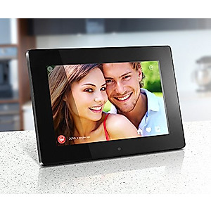 Aluratek 10" WIFI Digital Photo Frame w/ Touchscreen IPS Display, 32GB Mem, 1280 x 800 Res, Easy Setup to Share Photo/Video Wirelessly from Anywhere - AWDMPF110F
