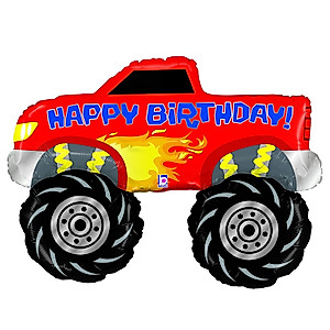 Monster Truck Party Supplies 3rd Birthday Balloon Bouquet Decorations