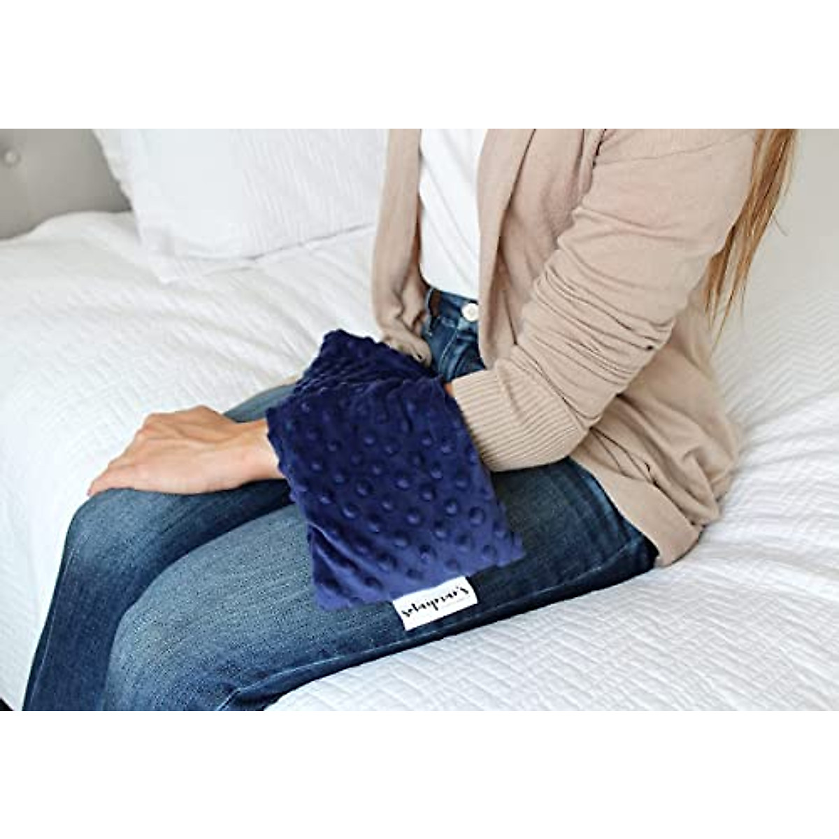 Lavender Scented Microwave Heating Pad for Neck and Shoulders- Weighted Cordless Heating Pad Great Relaxation Gift for Mom, Dad, Women, Men- Aromatherapy Lavender Heating Pad For Hot And Cold Compress