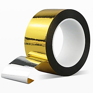 Easy 99 Metallic Tape Mirror Tape Duct Tape DIY Decorative Tapes, 2.4 Inches x 55 Yards (Gold)