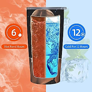 LAZHANG Victorias Music Monet Stainless Steel Insulated Car Sippy Cup With Lid Travel Mug for Cold Hot 20 oz