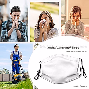 SARNFANS Hello Gorgeous Adult Reusable Face Mask,Handwriting Phrase Style,5-Ply Breathable Safety Unisex Adults Fashion Facial Face Masks for Women Men,Black and White