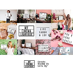 My Cinema Lightbox - Cinema Light Box, 12"x9" - Light Box with 100 Letters and Numbers - Personalised Light Box Sign, DIY Light Box Signs, Cinematic Color Changing