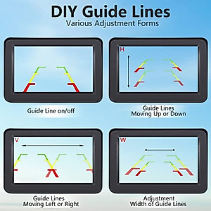 Backup Camera Rear View Monitor Kit, for Car Truck Minivan,Waterproof,Night Vision,Easy Installation, 4.3inch