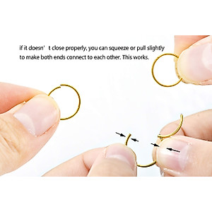 16G Surgical Steel Hinged Clicker Segment Nose Rings Hoop Helix Cartilage Daith Tragus Sleeper Earrings Body Piercing for women (16G - Gold - (6mm-14mm) - 10Pcs)