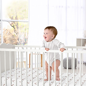 Sweet Jojo Designs White and Rust Boho Arrow Boy or Girl Fitted Crib Sheet Baby or Toddler Bed Nursery - Orange Bohemian Tribal Southwest Chevron Geometric Herringbone Woodland Gender Neutral