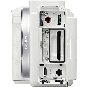 Sony Alpha ZV-E1 Full-Frame Interchangeable Lens Mirrorless Vlog Camera with 28-60mm Lens - White Body