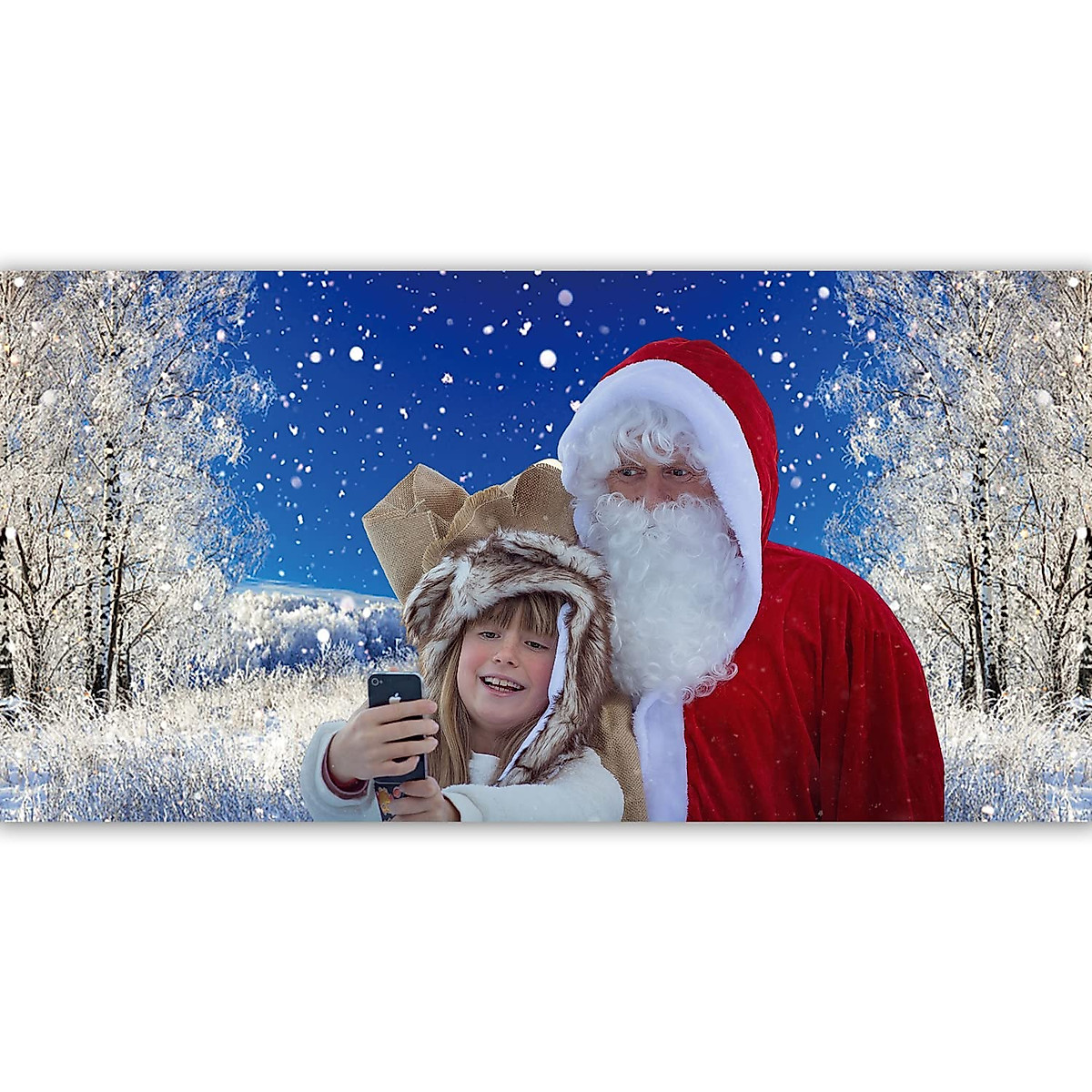 LFEEY 20x10ft Dreamy Forest Snowflake Background Winter Alps Snowy Landscape Photography Backdrop Falling Snow Covered Pine Tree Fir Mountain Snowfield Christmas New Year Holiday Studio Vinyl Props