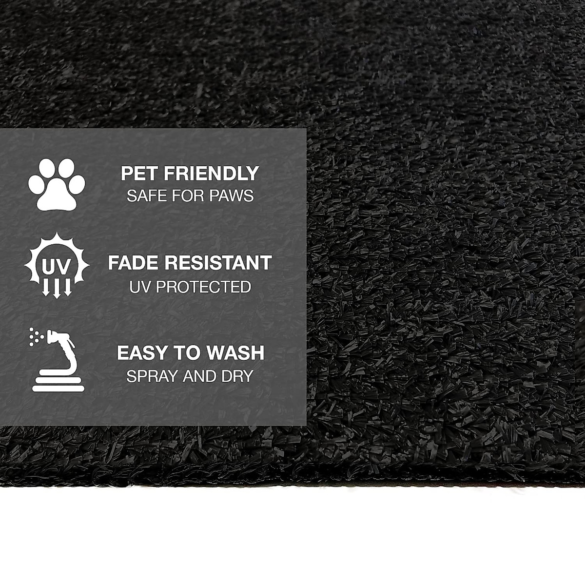 Prest-O-Fit 2-1042 Wraparound RV Step Rug Black 18 in. Wide