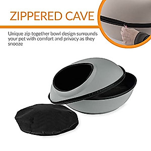K&H PET PRODUCTS Mod Dream Pod Pet Bed Gray/Black 22 Inches