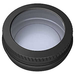 20 Pcs 2 Ounce Aluminum Tin Jar 60 ml Refillable Containers Clear Top Screw Lid Round Tin Container Bottle for Cosmetic,Lip Balm, Cream, Black