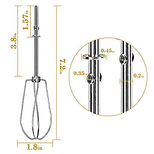 Hand Mixer Turbo Beaters for KitchenAid W10490648,KHM2B, AP5644233, PS4082859