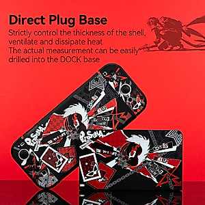 YOCORE Faceplate Skin Cover for Switch Charging Dock, Anti-Scratch Hard Slim Sleeve Pad for Switch Dock, DIY Replacement Housing Shell for Switch Dock-P5