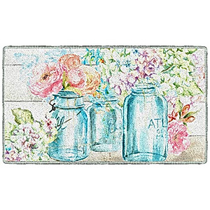 Brumlow Mills Colorful Flowers In Mason Jar Area Rug for Kitchen, Entryway Rug, Living Room or Bedroom Carpet, 1'8" x 2'10", Multi